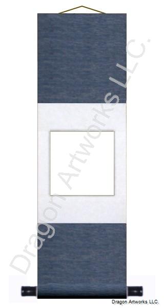 Blue and White Traditional Blank Wall Scroll