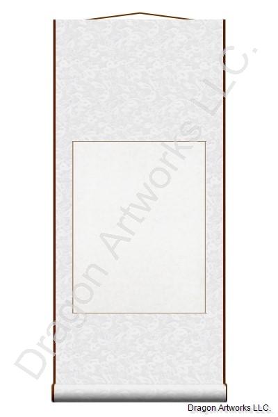 Pure White Blank Paper Chinese Wall Scroll