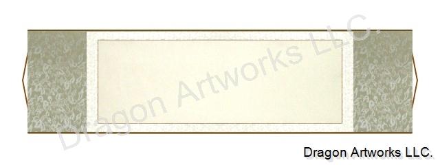 Silver Blank Paper 54x15 Inch Chinese Horizontal Wall Scroll