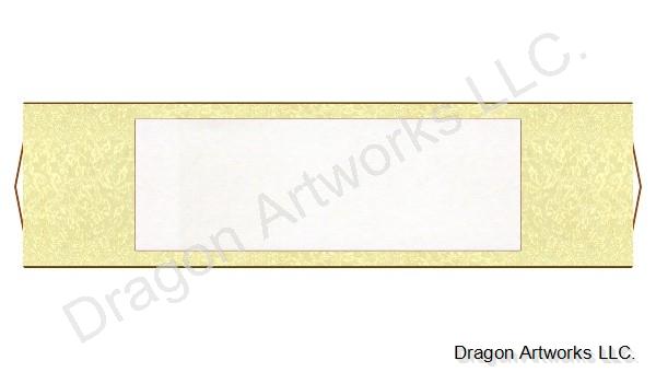 Light Yellow Horizontal Blank Paper Wall Scroll